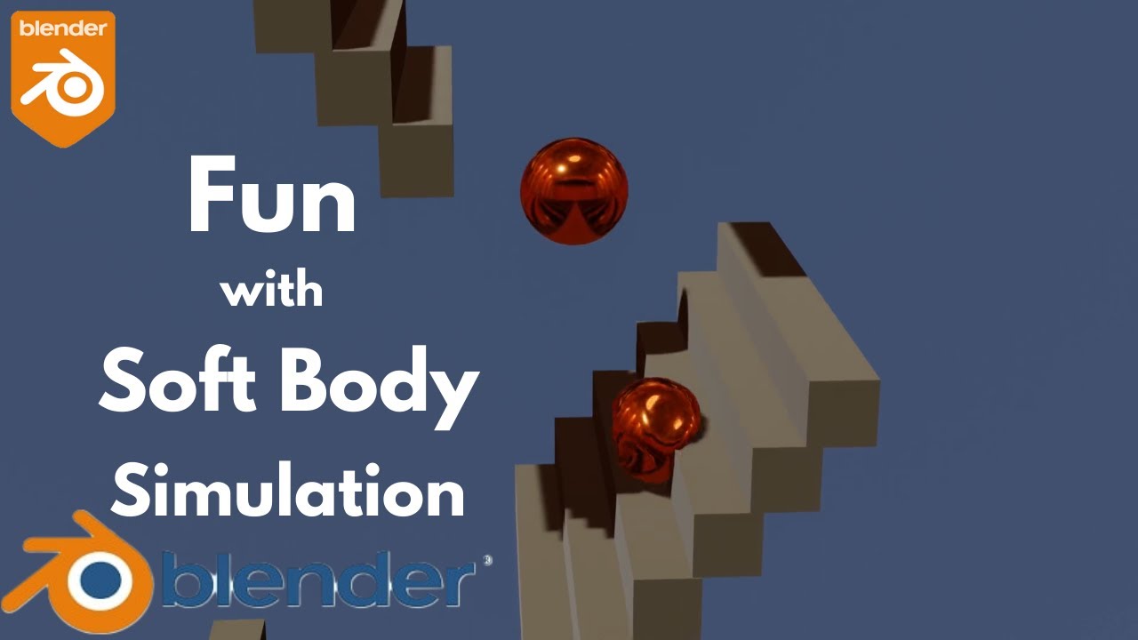 Blender Soft Body Simulation Fun! 🏀💥 Ball Rolling Down Stairs | Blender ...