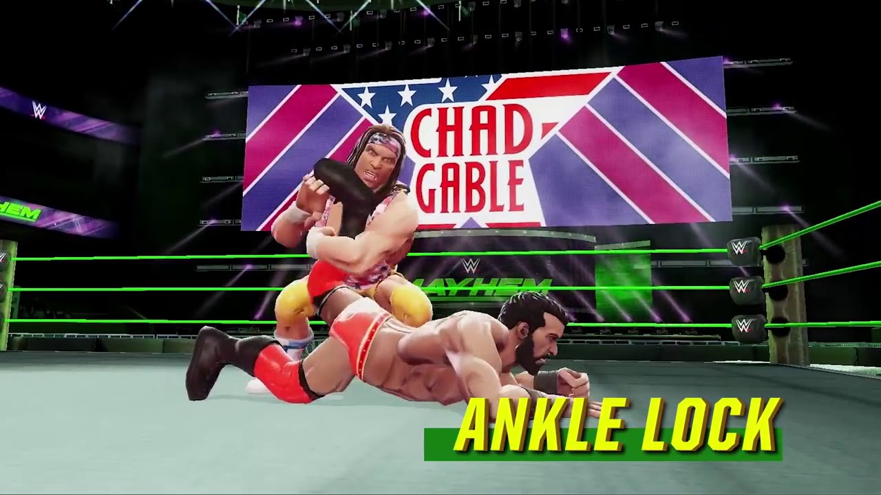 WWE Mayhem new submission move ankle lock coming soon gameplay - YouTube