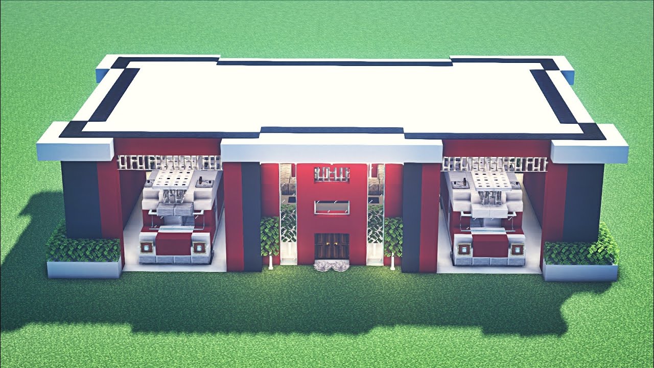 HOW TO BUILD A FIRE STATION IN MINECRAFT - Minecraft Tutorial - YouTube