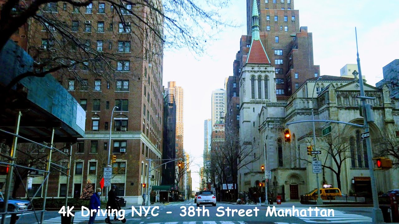 4K Driving NYC - 38th Street Manhattan | January 2021 - YouTube