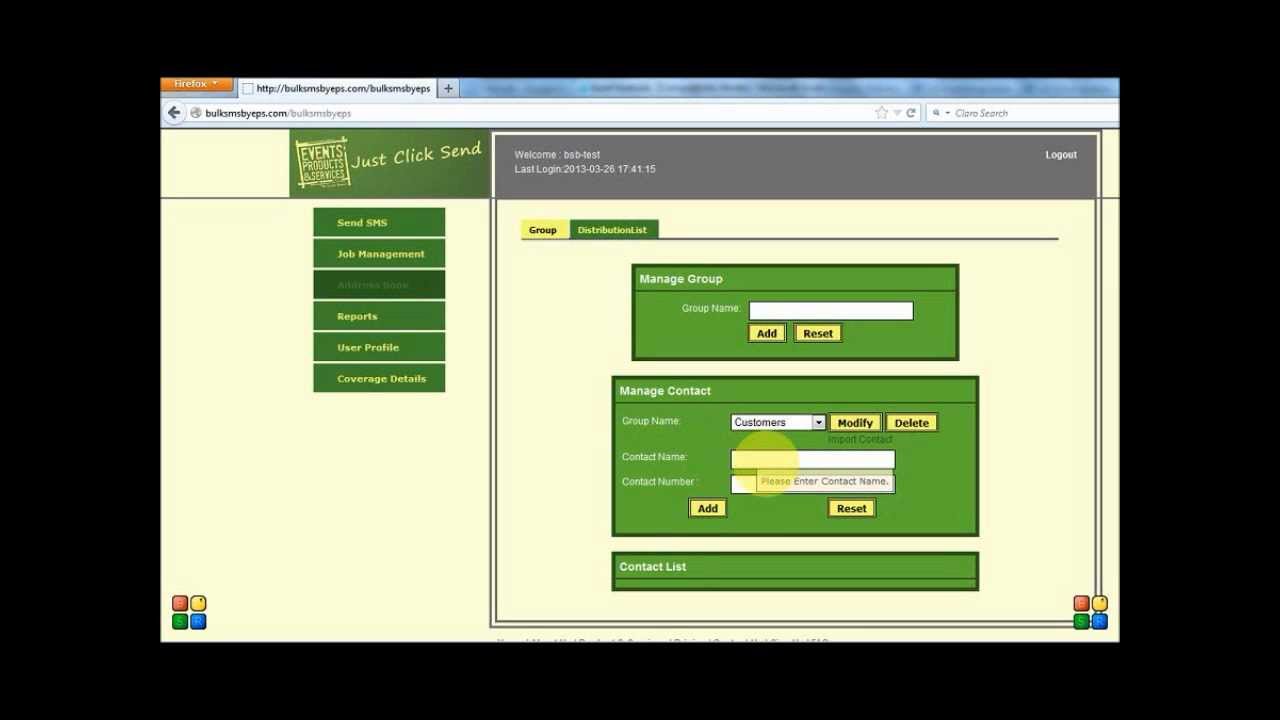 How to use Group SMS @EPS_Ads - YouTube