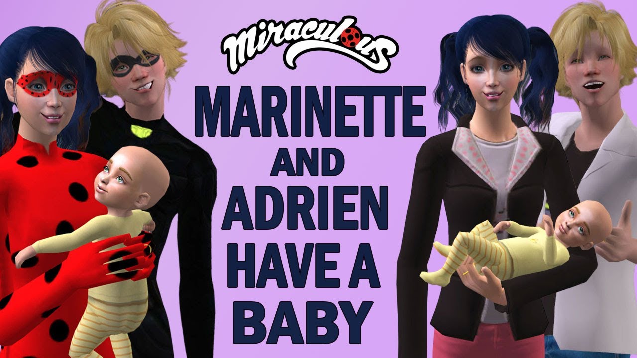 MARINETTE AND ADRIEN HAVE A BABY👶SIMS 2🐞Miraculous Ladybug`s Stories ...