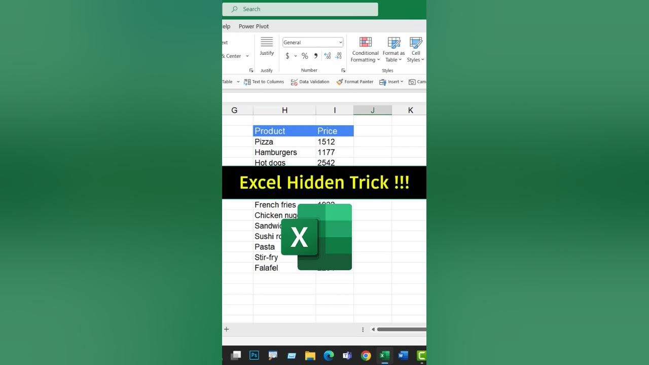 Microsoft Excel Hidden Tips And Tricks π Excelshorts Exceltips