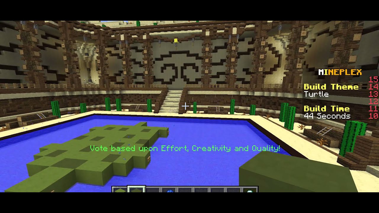 Minecraft: 2d Turtle! (Master Builders 1) - YouTube