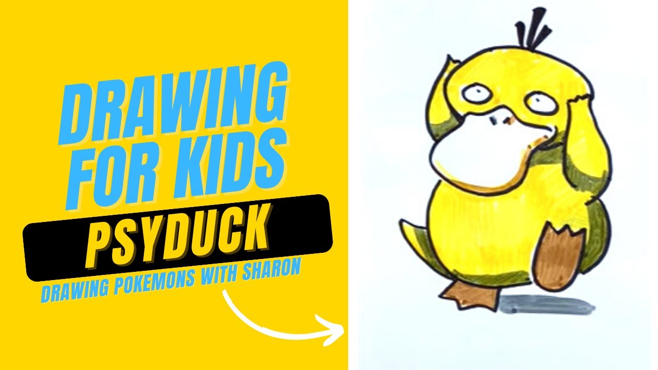 DRAWING for KIDS - ART for KIDS: How to draw PSYDUCK : drawING POKEMON ...
