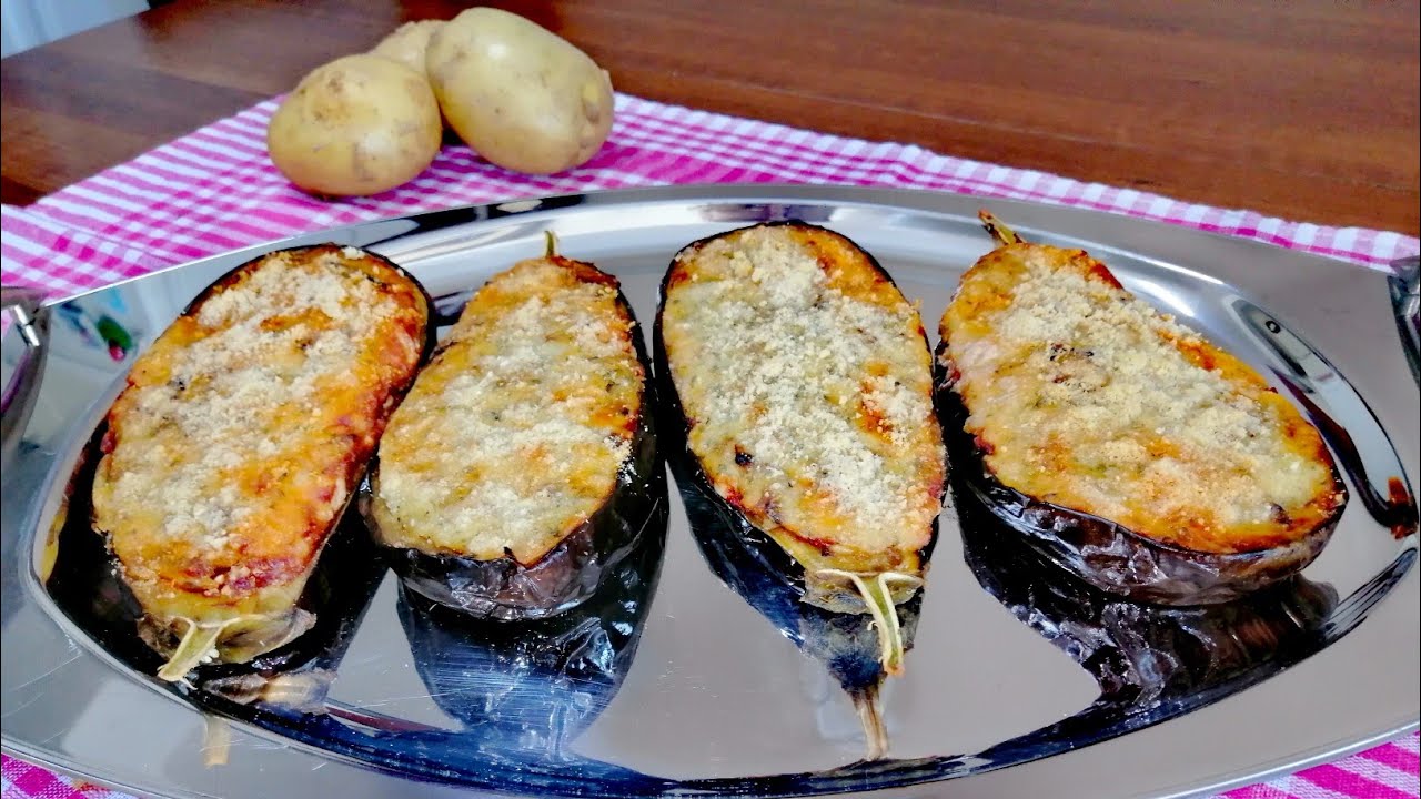 PUNJENI PLAVI PATLIDZAN 🍆🧀🥔 - jednostavan recept 🤗 - YouTube