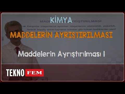YGS-LYS KİMYA - Maddelerin Ayrıştırılması 1