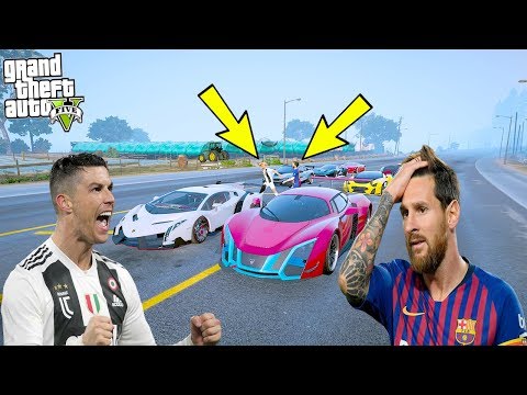 RONALDO VE MESSİ SÜPER LÜKS ARABALARLA YARIŞIYOR(MESSİ REZİL OLDU!) - GTA 5
