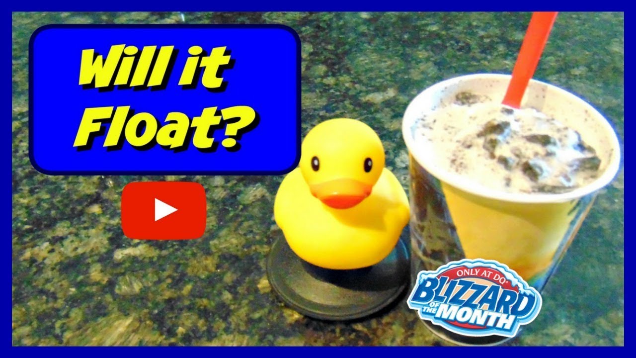 WILL A DQ BLIZZARD FLOAT? - YouTube