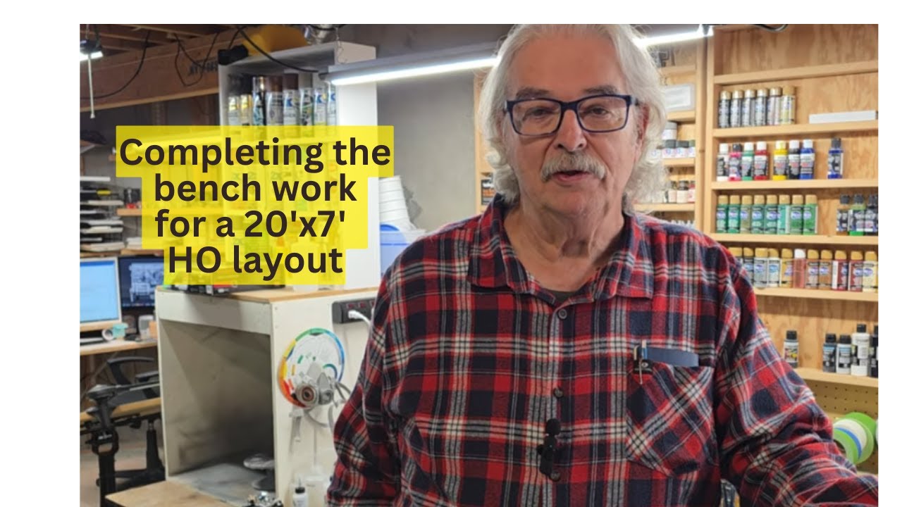 Completing the bench work for my HO scale PL&W railroad - YouTube