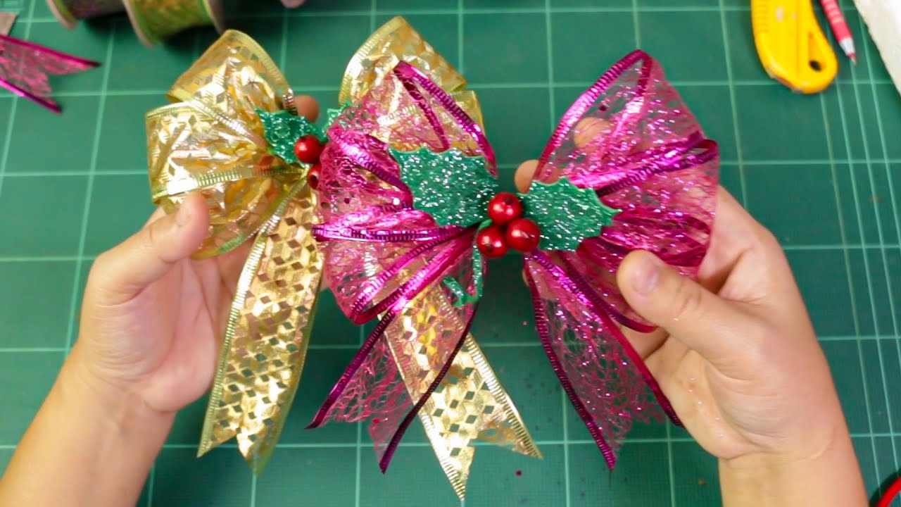 How to Make Simple Easy Bow, DIY, Ribbon Bow, Tutorial, Bow | สอนทำโบว์ ...