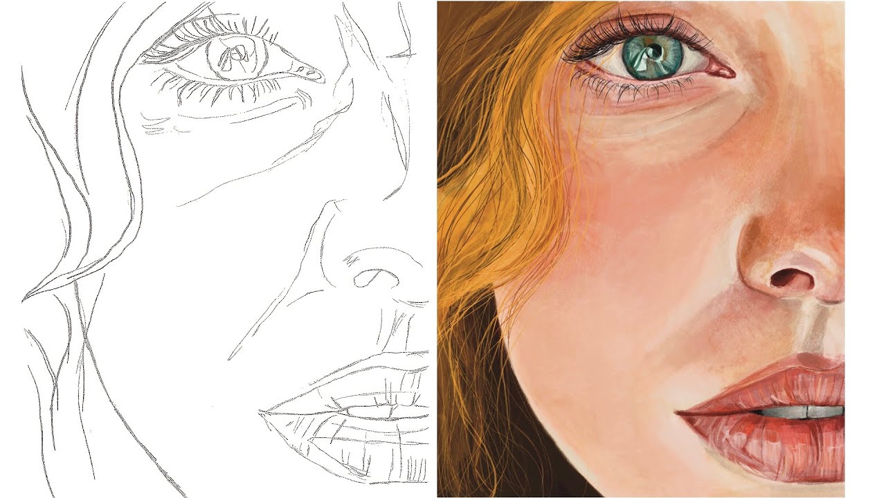 Learning Digital Painting: Creating a Girl's Portrait with Modern ...