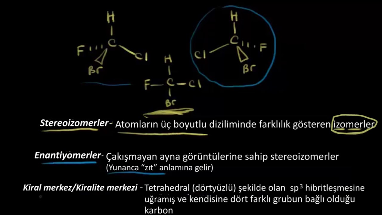 Stereoizomerler, Enantiyomerler ve Kiralite Merkezleri (Fen Bilimleri ...