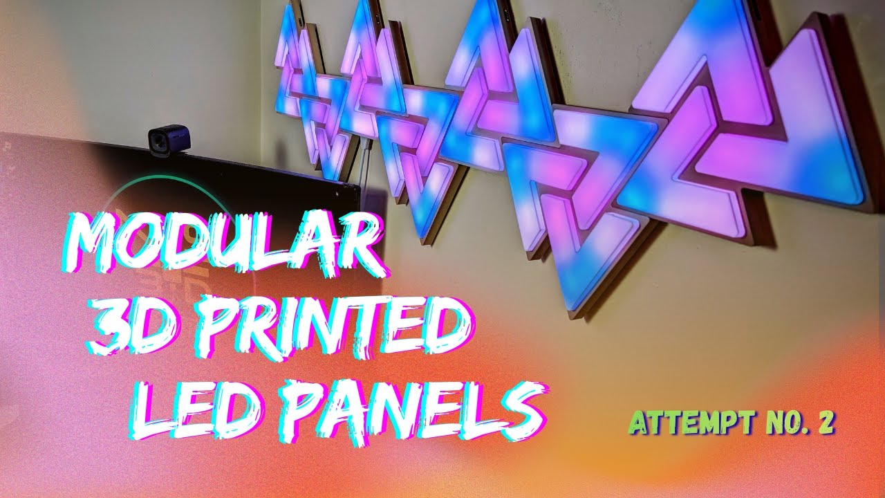 I made modular 3D printed LED wall panels, again... - YouTube