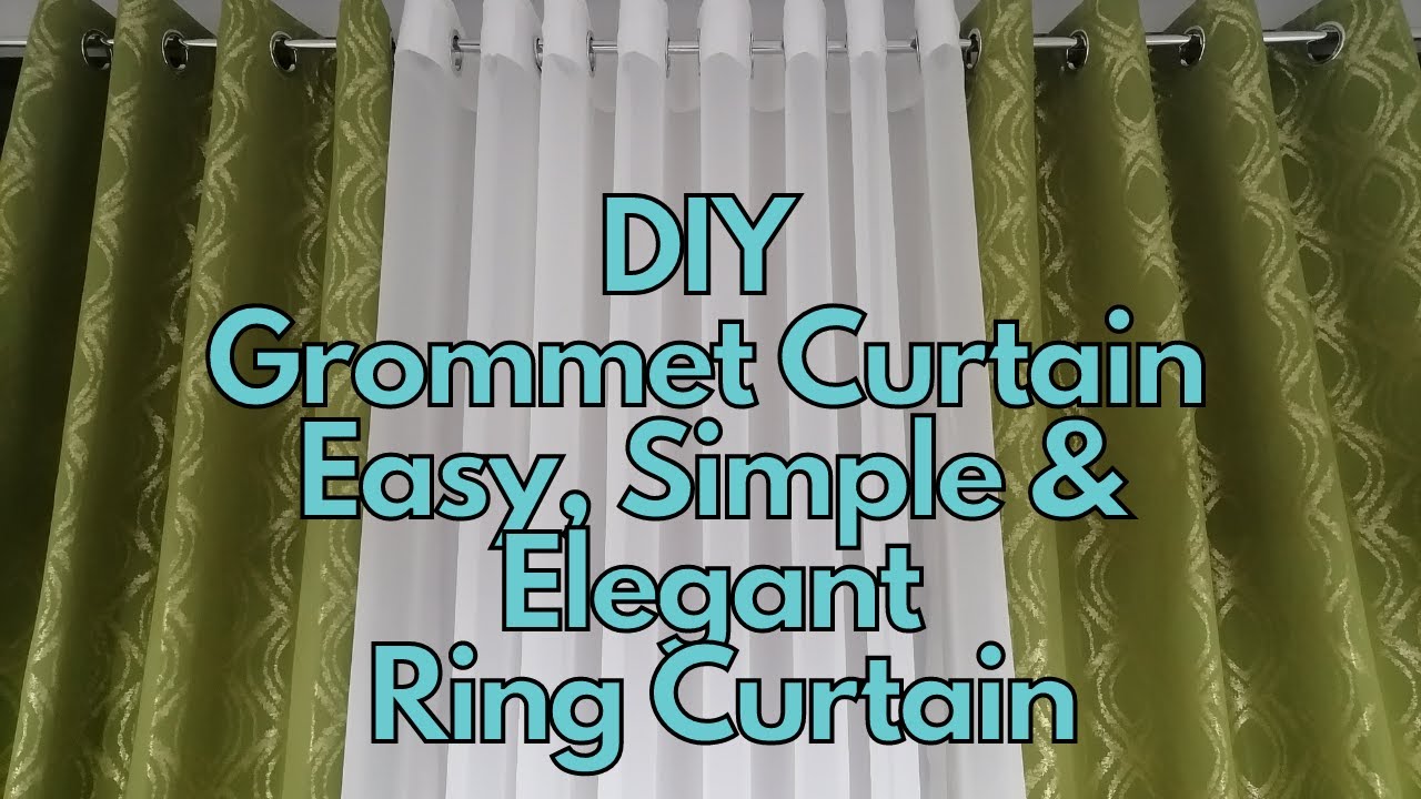 DIY Grommet Curtain (Ring Curtain) // How to sew a Grommet Curtain ...