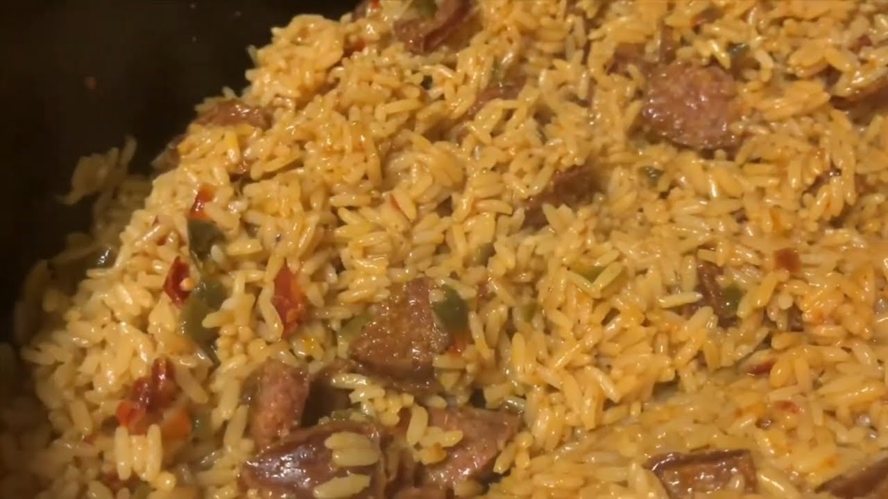 Cooking Zatarain's Jambalaya Box Rice Perfectly With Sausage - YouTube