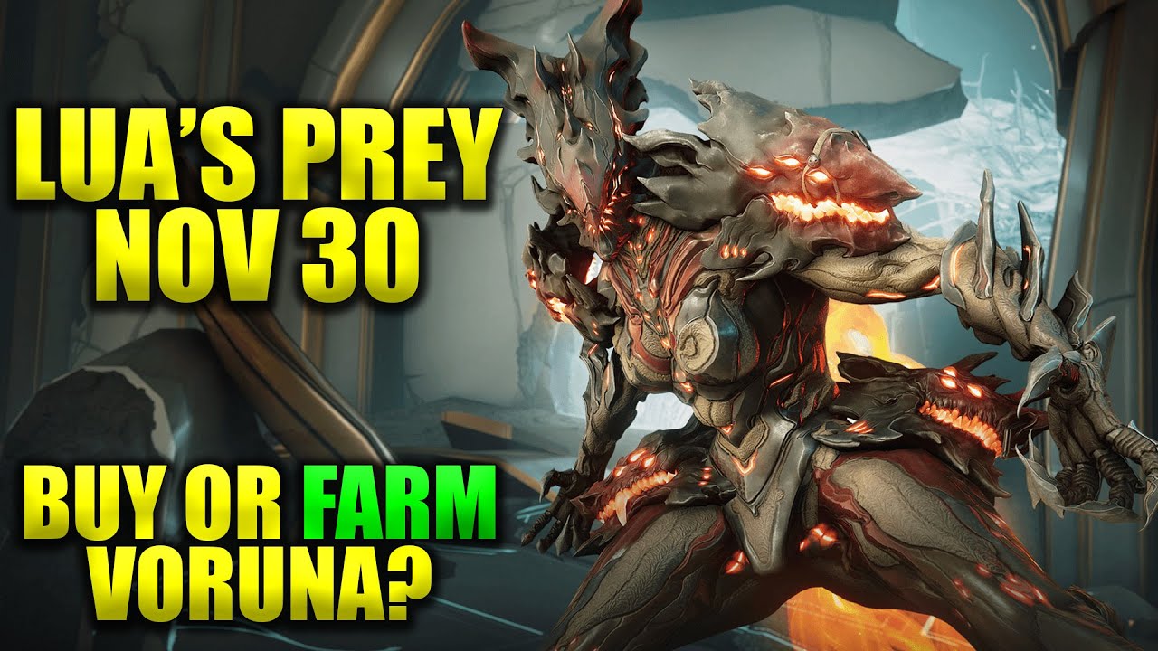 Warframe Lua's Prey Coming November 30! Wolf Warframe Voruna & Weapons! - YouTube