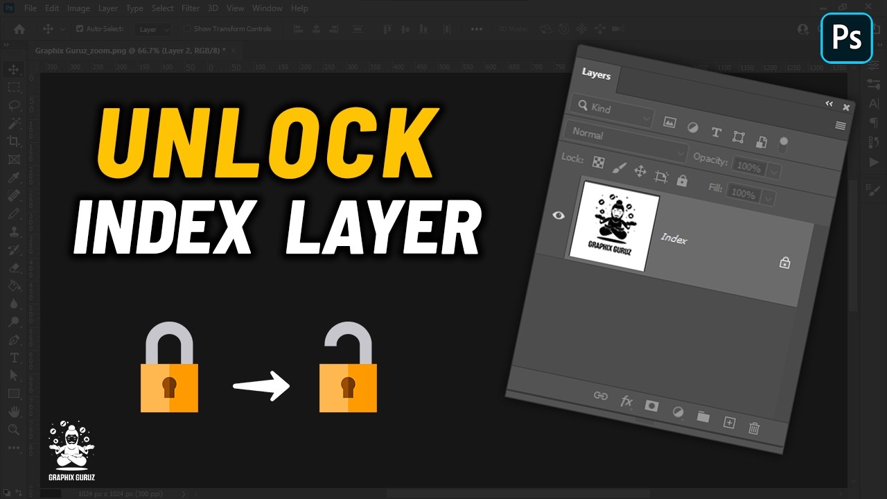Unlock Index Layer Photoshop | Tutorial - YouTube
