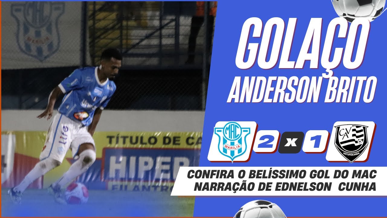 Golaço de Anderson Brito pelo Marília: Narração de Ednelson Cunha - YouTube