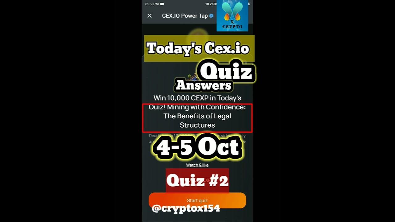 Mining with Confidence Quiz | Today's cex.io Quiz Answer 2 | 4-5 October | #quiz #answer - YouTube
