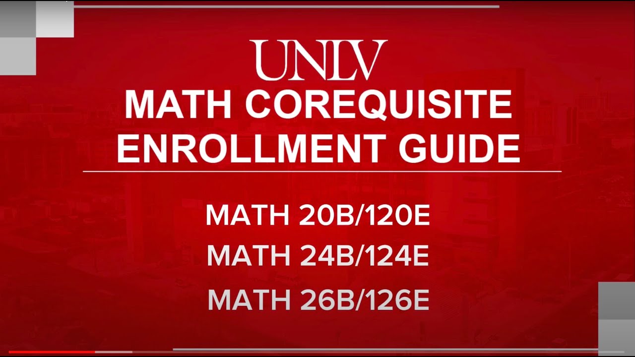 Math Corequisite Enrollment Guide - YouTube