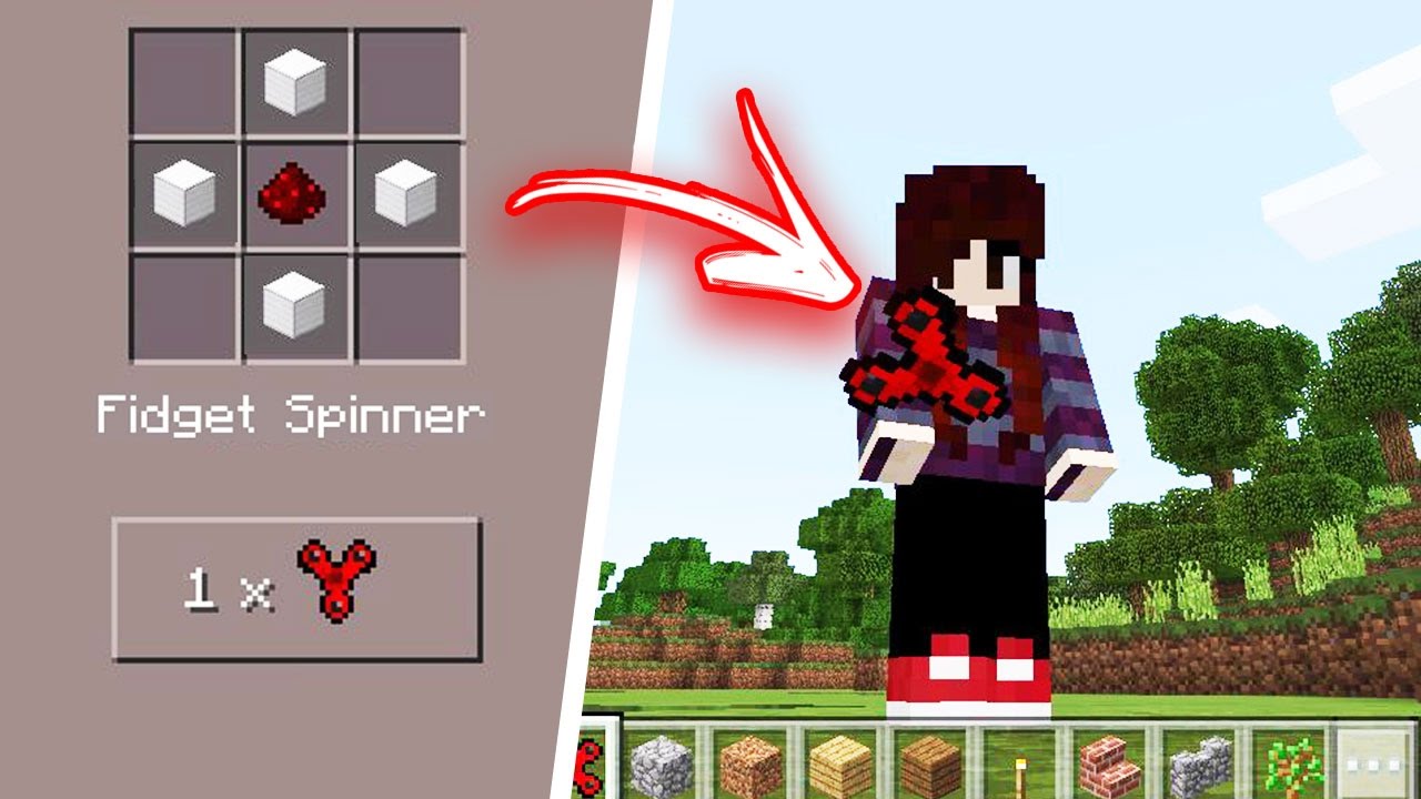SAIU! FIDGET SPINNER PARA O MINECRAFT POCKET EDITION ! - YouTube