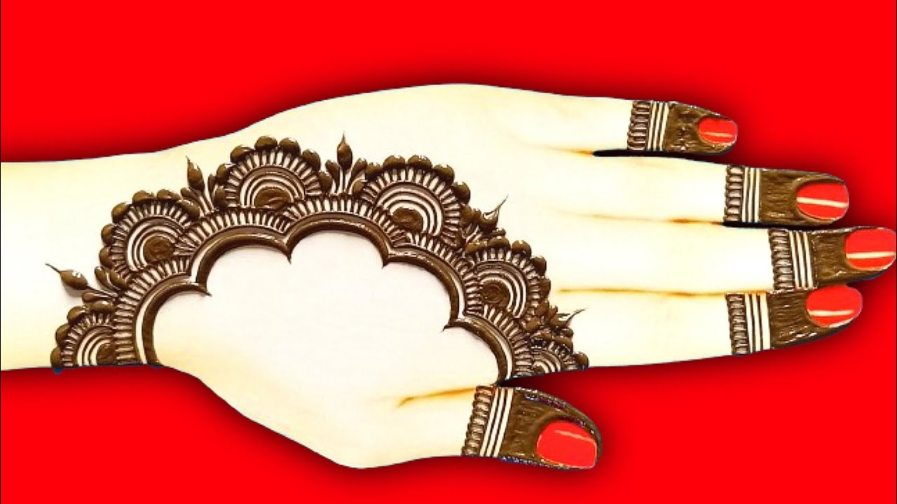 Very easy beautiful mehndi designs back side/mehadikedijayan/mahndi ke ...