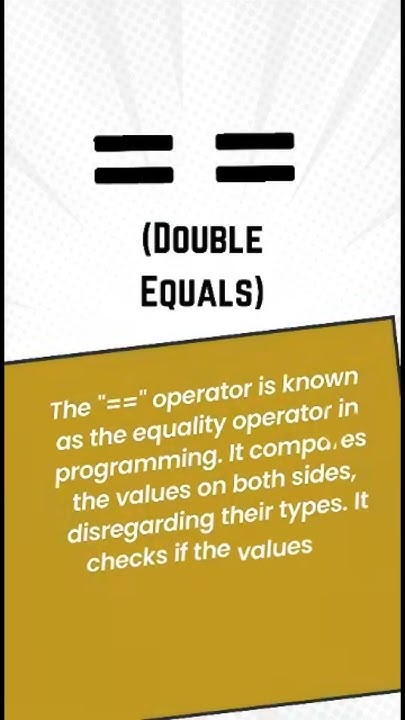 Double Equals Operator | JS INTERVIEW PREP - YouTube