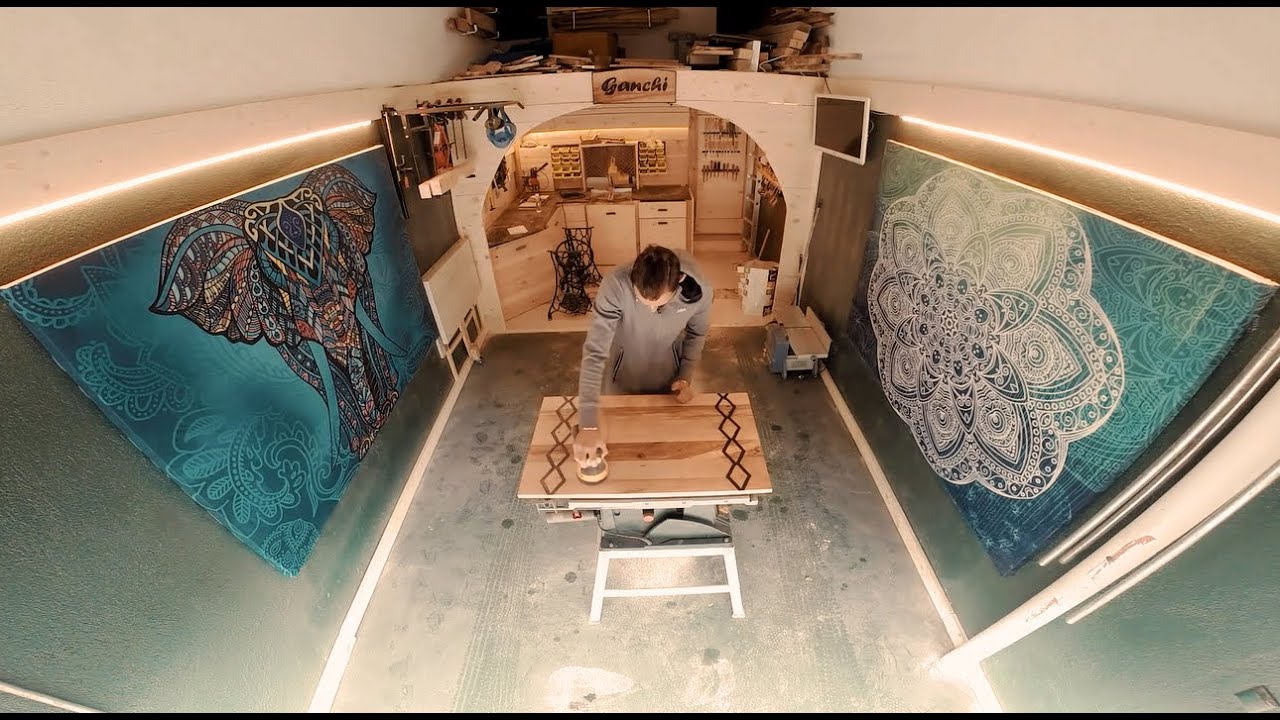 DIY Epoxy Table Top On A Singer Sewing Machine Base - YouTube