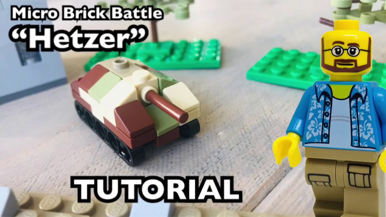 WW2 Lego Micro Brick Battle "Hetzer" tutorial/Instructions - YouTube