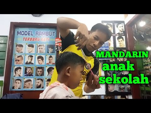 potong rambut mandarin ️ cukur rambut anak sekolah ‼️ ...