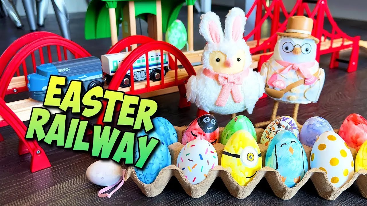 Easter BRIO Train Track Build for Kids | Wooden Railway with Eggs ...