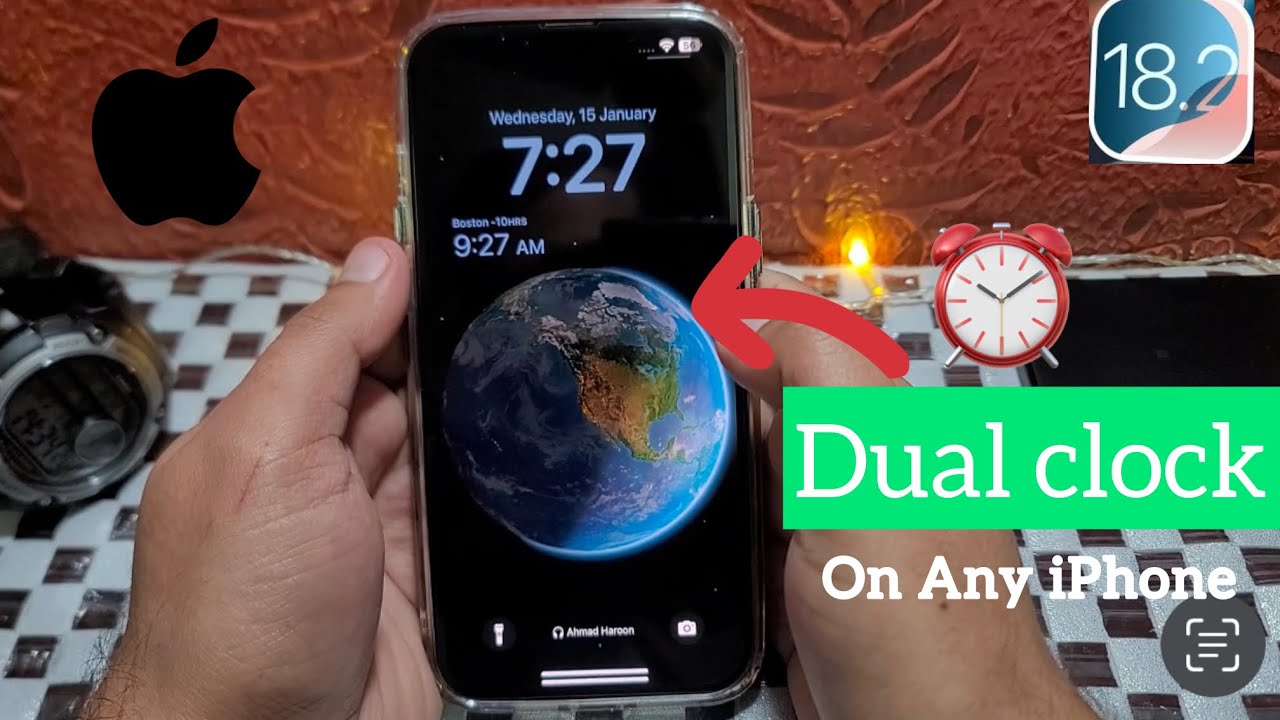 How to Enable Dual Clocks on Any iPhone Lock Screen |iPhone X, 11, 12 ...