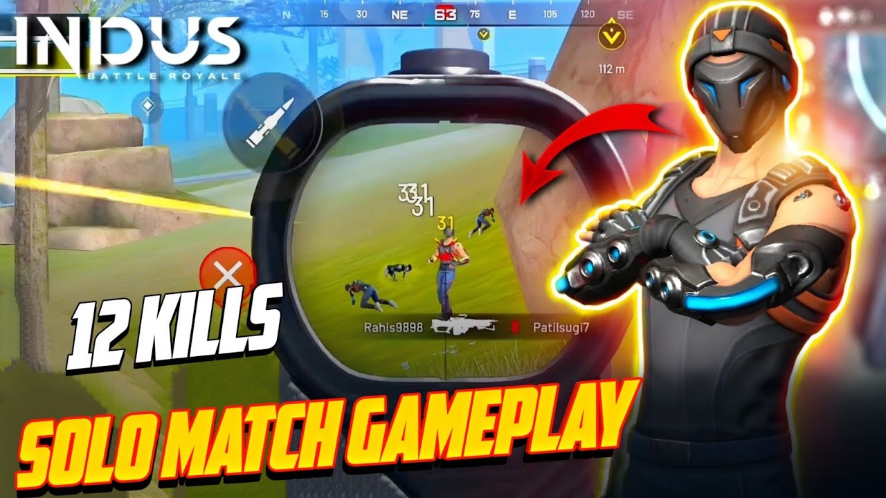 12 Kills Solo Match Gameplay 🤯 | Indus Battle Royale - YouTube