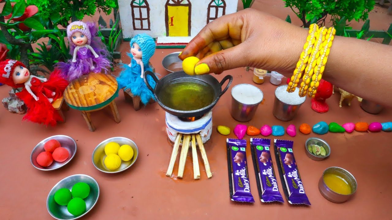Miniature Multi Colour Gulab Jamun Recipe | Multi Colour Gulab Jamun ...
