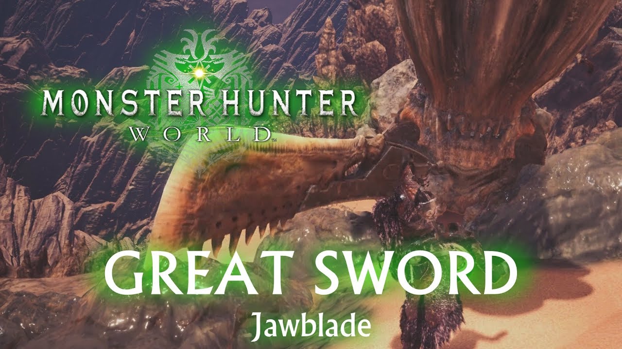 Great Sword Moveset (Monster Hunter World) - YouTube