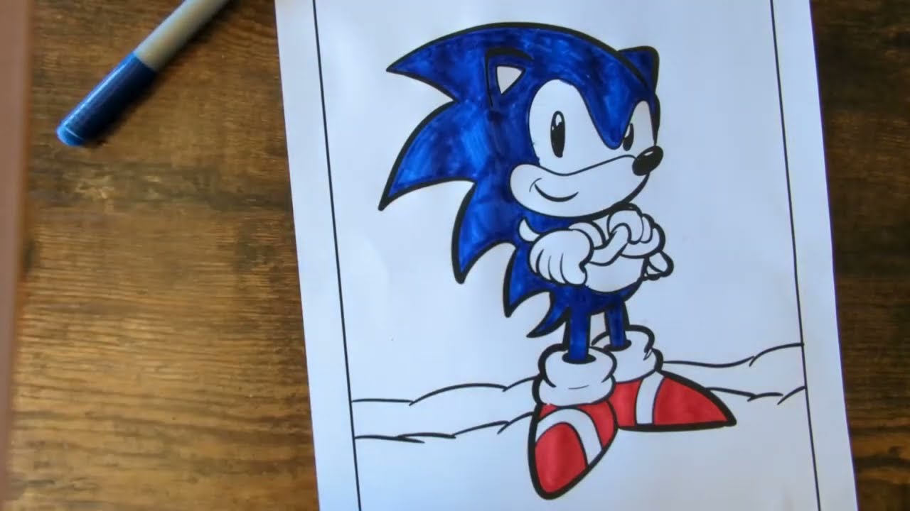 Coloring Sonic the Hedgehog, Episode 3 - Arms Crossed - YouTube