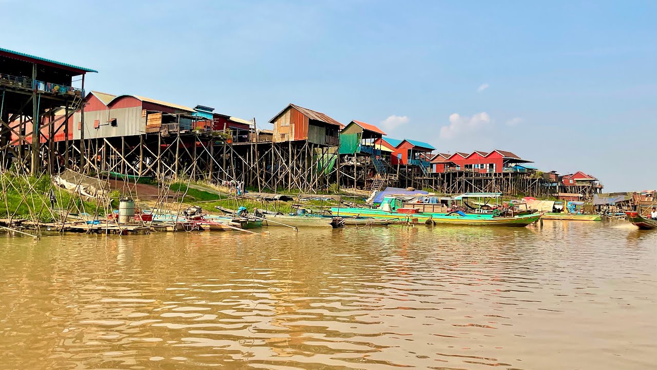 CAMBODIA FISHERMAN VILLAGE KOMPONG PHULK, KOMPONG KHLEANG VILLAGE - YouTube