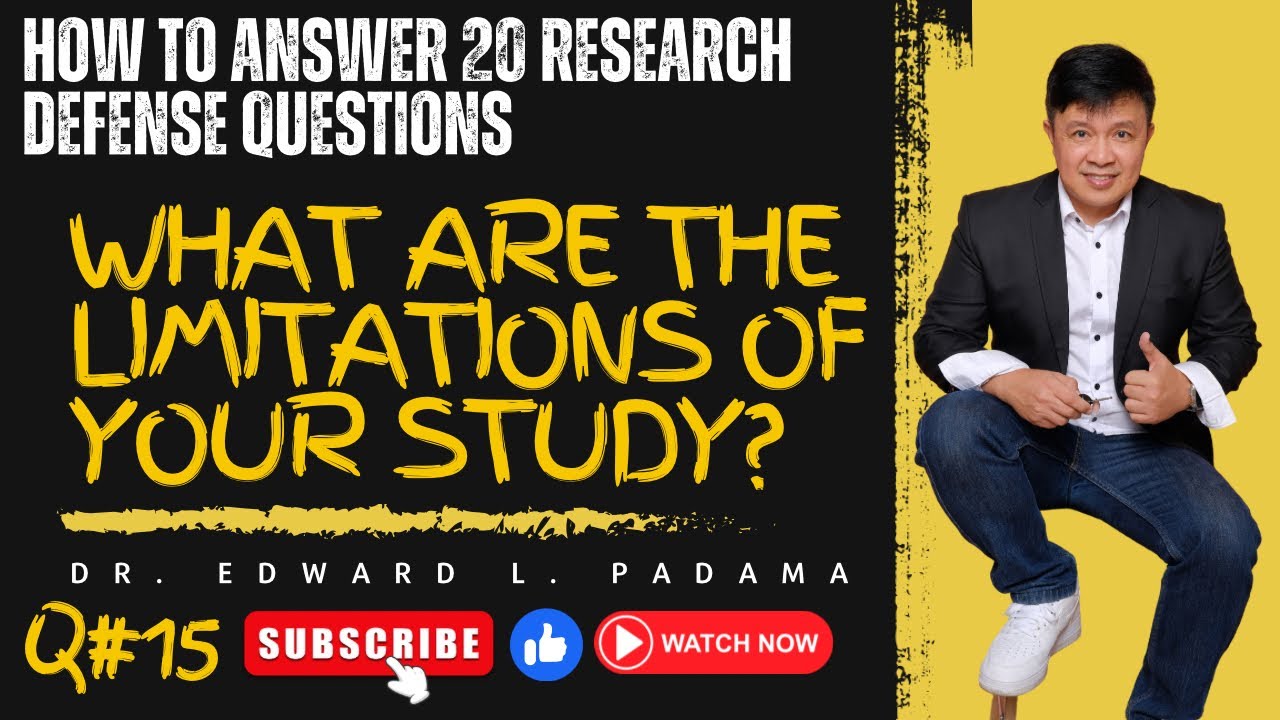 WHAT ARE THE LIMITATIONS OF YOUR STUDY? - YouTube