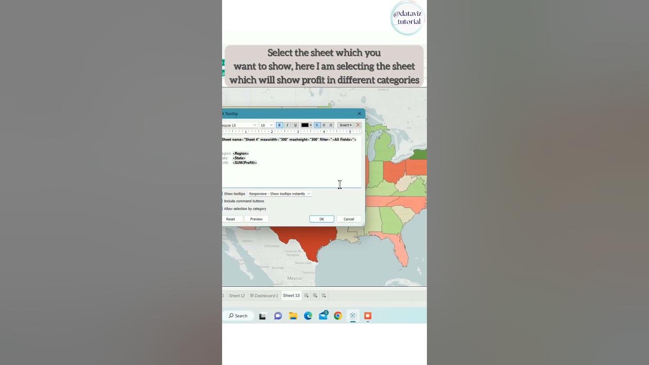 How to add a Visual in tooltip in Tableau. Subscribe @dataviz_tutorial for more #tableaudesktop ...