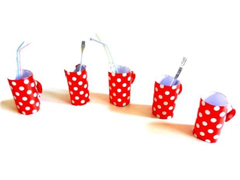 Origami Cup with ear / handle - YouTube