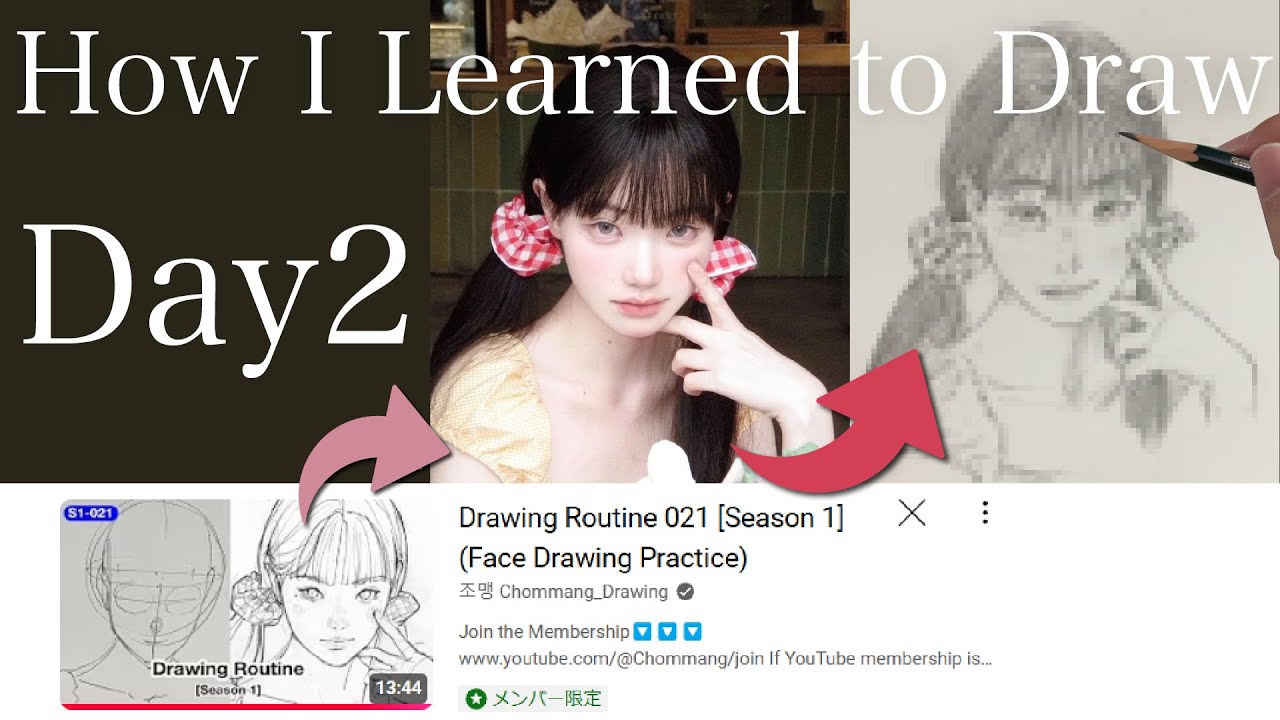 【Day2】How I Learned to Draw like Chommang Drawing!!! - YouTube