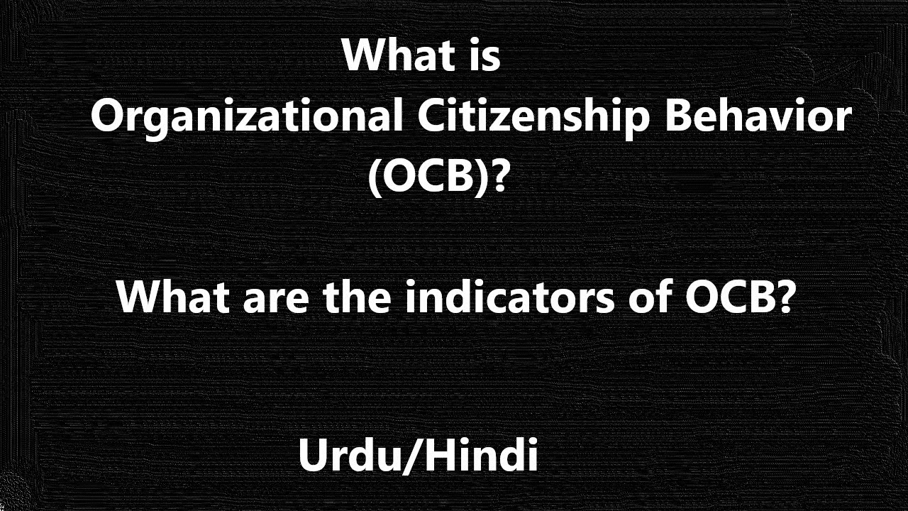 Organizational Citizenship Behavior (OCB), What is include in OCB ...