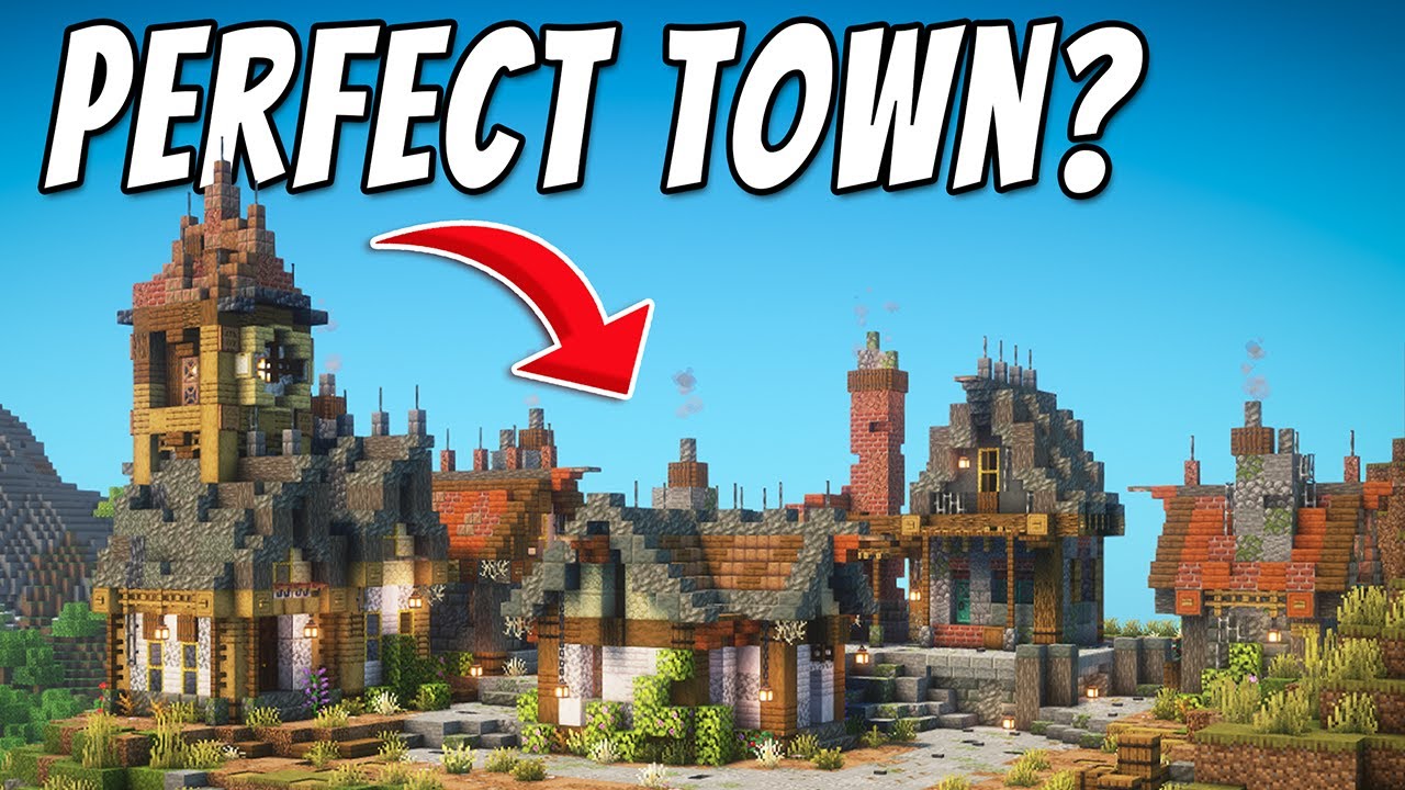 I Built The PERFECT Mining Town In Minecraft - YouTube