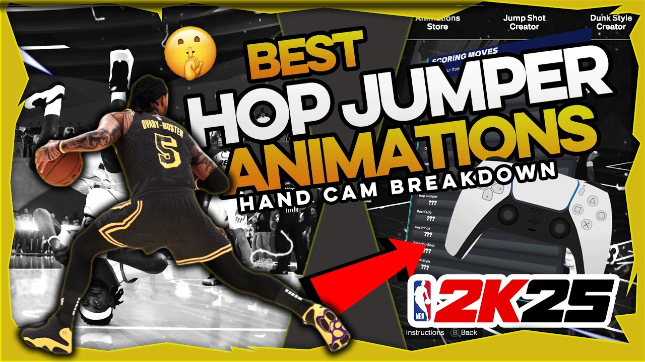 NBA 2K25 BEST HOP JUMPER ANIMATION!! MUST HAVE SPEEDBOOSTING DRIBBLE ...