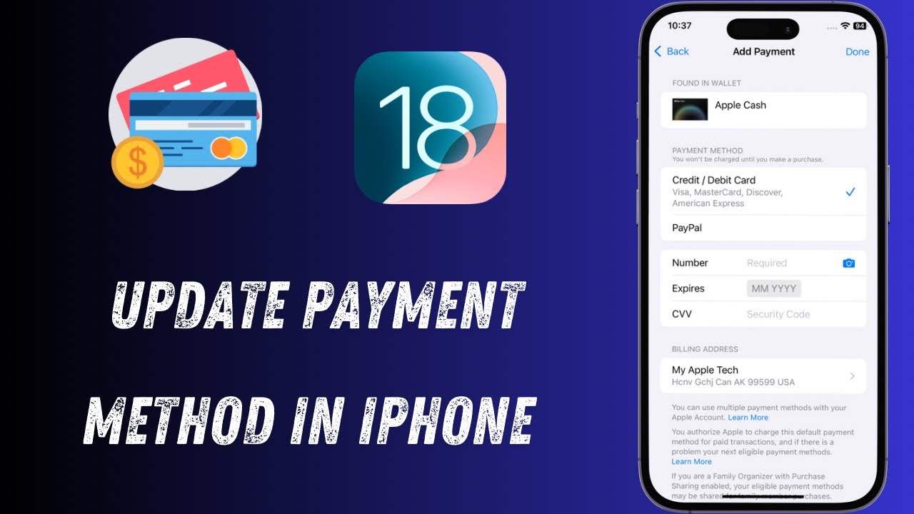 iOS 18: How To Update Payment Method on iPhone X/Xs/11/12/13/14/15/16 ...