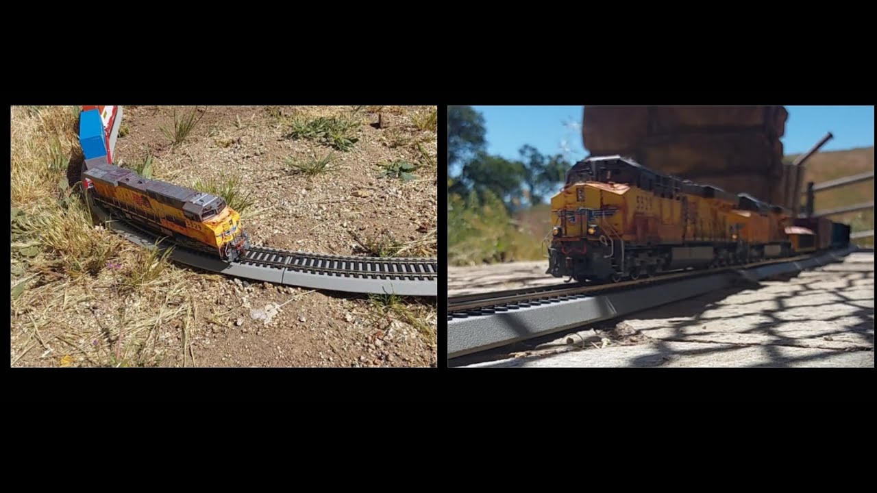 Running HO Union Pacific Trains Outdoors! - YouTube