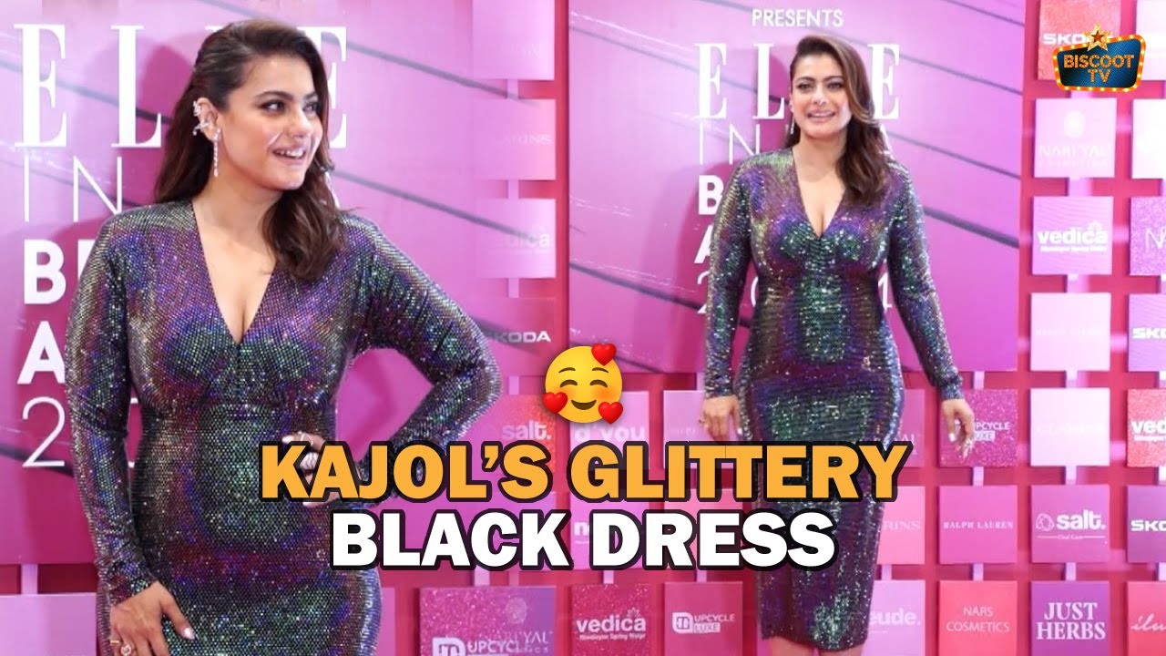 Kajol’s dress is shining like her😍 at the Elle Indian beauty awards ...
