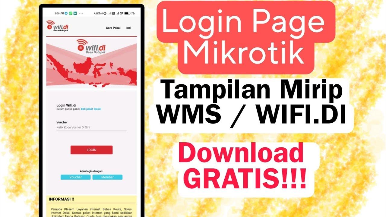 Login Page Mikrotik - Tampilan Login WMS / WIFI ID - Gratis Download ...