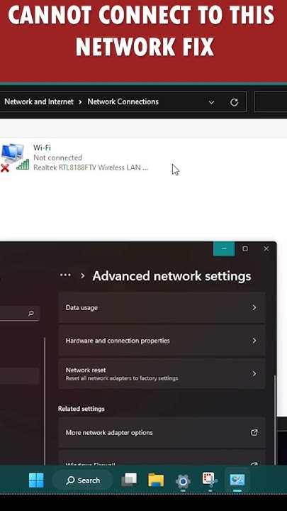 Cannot Connect To This Network FIX #shortsfeed #tricks #tips #windows #network #wifi #connect # ...